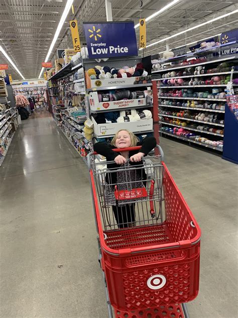 My Daughter And I Shopping At Walmart With A Target Cart R