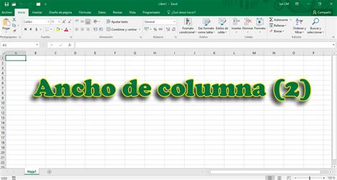 Excel 24 Ancho De Columna 2 📏🚦🚦 Excel Paso A Paso