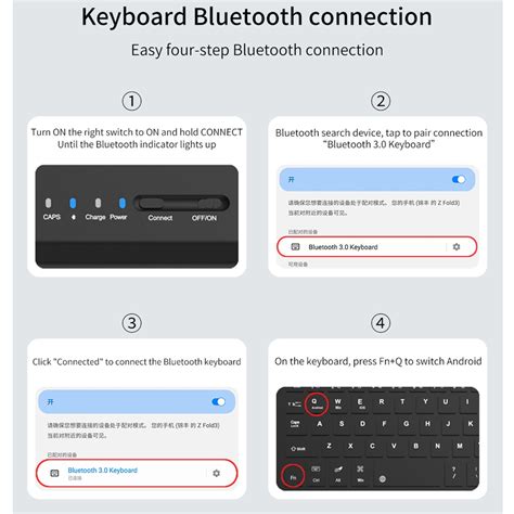 Wireless Keyboard For Samsung Galaxy Z Fold 6 Fold 5 Fold 4 Fold 3