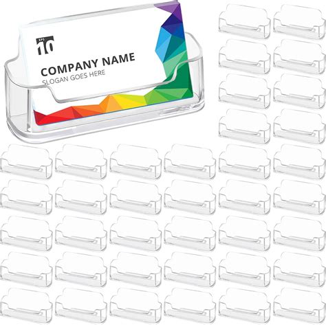 Mototo Acrylic Business Card Holder For Desk 40 Pack