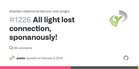 All Light Lost Connection Sponanously · Issue 1226 · Dresden Elektronikdeconz Rest Plugin