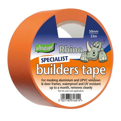 Ultratape Rhino Specialist Builders Tape 50mm X 33m Orange