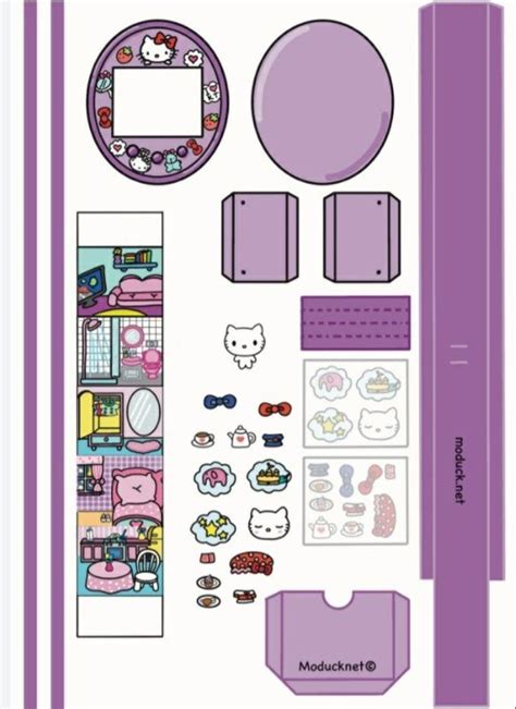 Hello Kitty Tamagotchi Paper Doll Hello Kitty Crafts Paper Toys