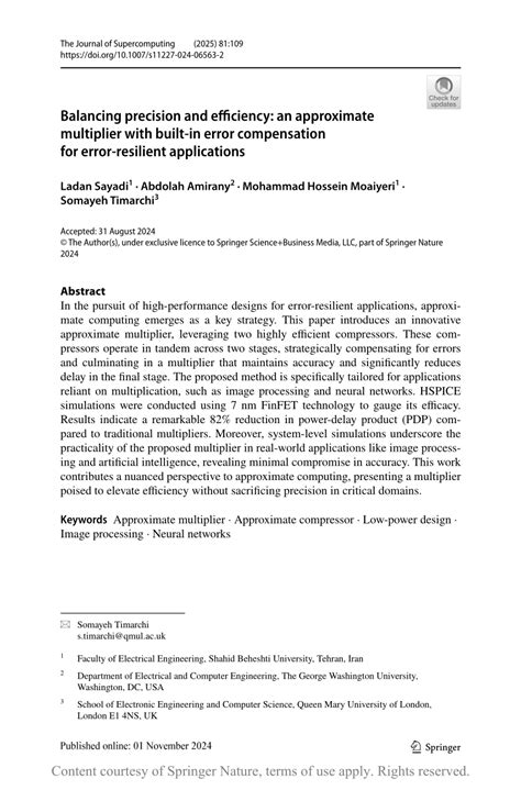 Balancing Precision And Efficiency An Approximate Multiplier With Built In Error Compensation