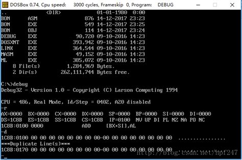 Windows64位下使用debug调试汇编程序debug64位window Csdn博客