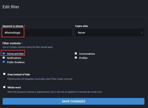 Filters With Hashtags Not Working Issue 2660 Tuskyapp Tusky GitHub