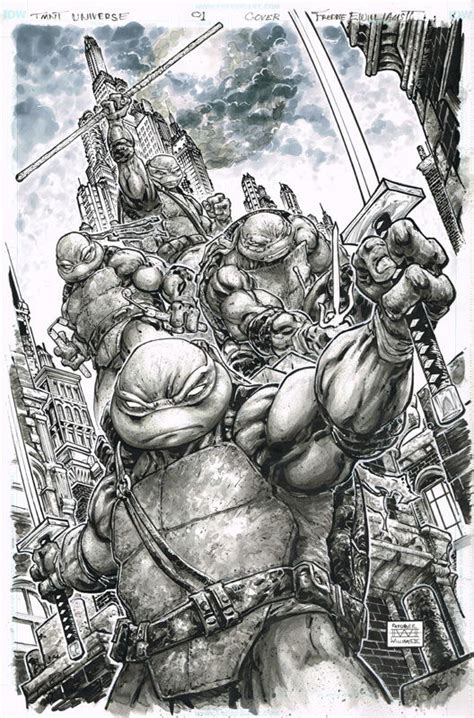 Tmnt Universe 1 In Rodney Rappaports Freddie E Williams Ii Comic Art Gallery Room