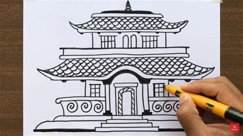 Modern Japanese House Drawing Easy