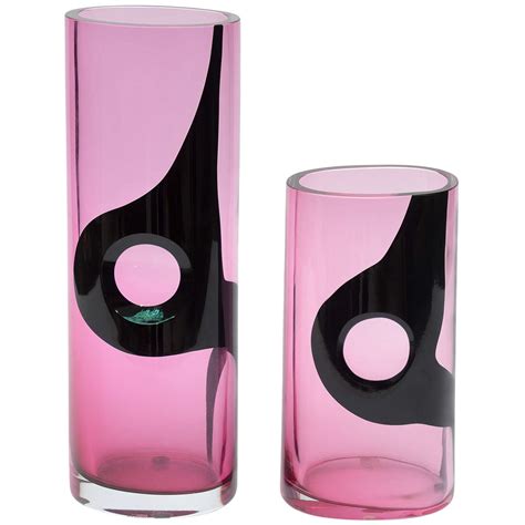 Large Italian Handblown Colored Art Glass Flower Vase Seguso At 1stdibs