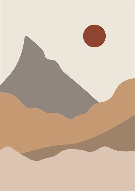 Abstract Landscape Pre Made Poster Vector Art At Vecteezy