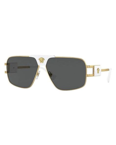 Versace Aviator Full Rim With A Gunmetal Frame And Lens In Green For