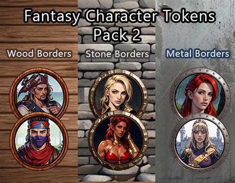 Fantasy Character Tokens Pack 2 By Whalebotanist