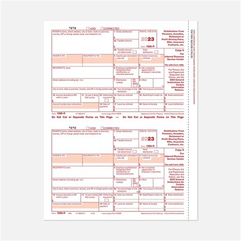 1099 R Copy A Forms For Pensions