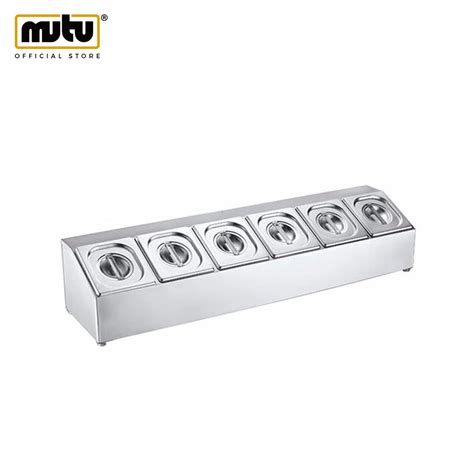 Jual Tempat Bumbu 6 Ruang Stainless Steel Cmd 6 Shopee Indonesia