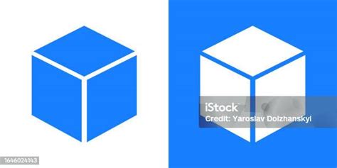 블루 큐브 그림입니다 3d 상자 원근감 기호 큐브 벡터 아이콘입니다 3차원 형태에 대한 스톡 벡터 아트 및 기타 이미지 3차원 형태 개체 그룹 건축 Istock
