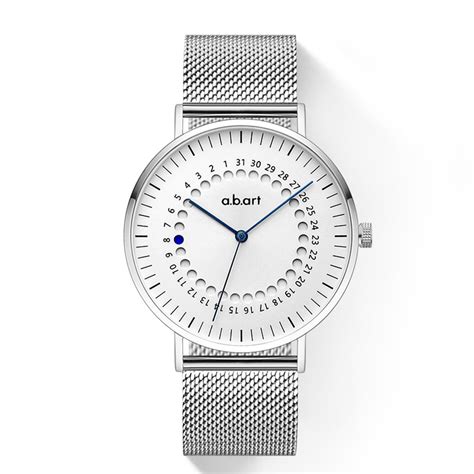 A B Art Rotating Calendar Dial Swiss Movement Men Watches