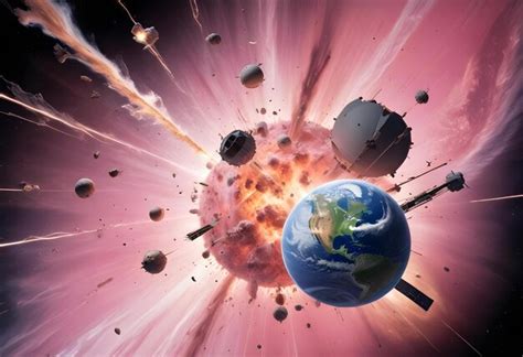 Outer Space With Alien Planets And Explosion 3d Rendring Planets Around
