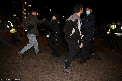 Protesters Clash With Riot Police And Block M32 At Kill The Bill March