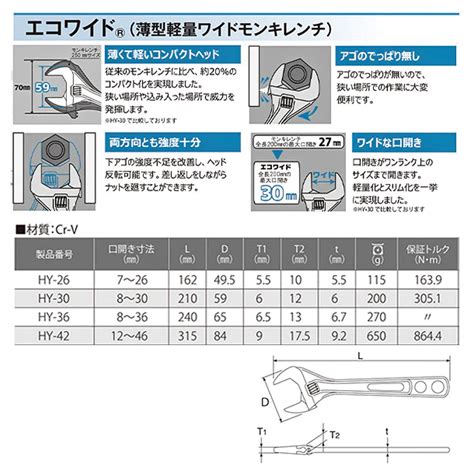 日本 Top 日製輕量寬口活動扳手 Hy輕量化系列 Hy 26 Hy 30 Hy 36 Hy 42 蝦皮購物