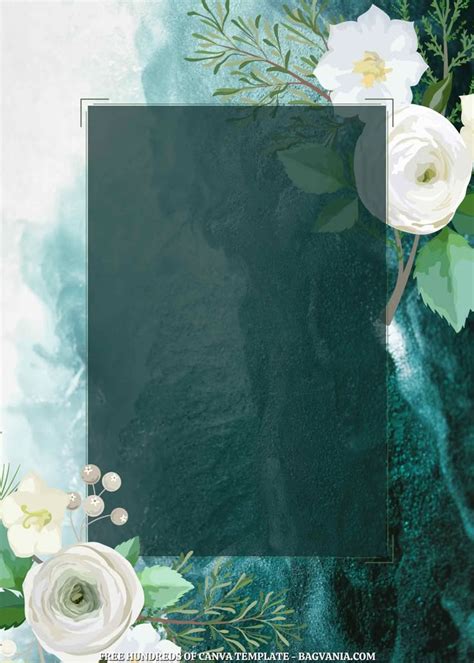 Elegant Winter Floral Wedding Invitation Templates