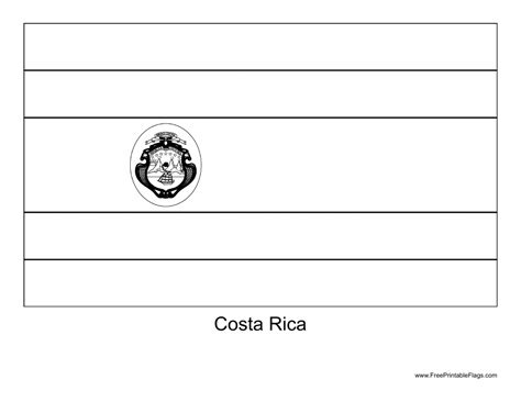 Costa Rica Costa Rica Flag Template Download Printable Pdf Templateroller