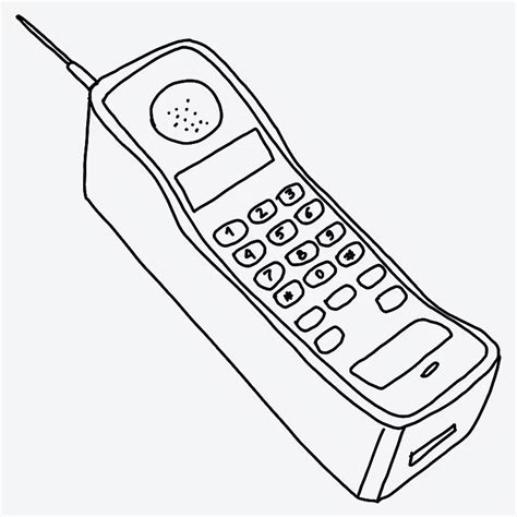 Pin By Annika Dean On Phones Telephone Drawing Easy Drawings Retro