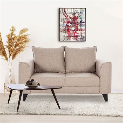 Shop Munet 2 Seater Fabric Sofa Beige Online Danube Home Qatar