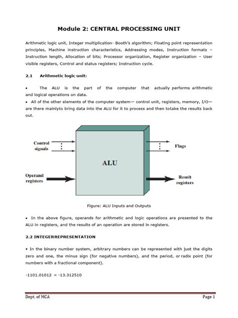 coa2 pdf central processing unit subtraction
