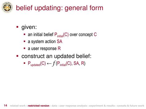 Ppt Belief Updating In Spoken Dialog Systems Powerpoint Presentation Id 1262364