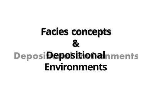 Facies Conceptspptxcharacterized By A Set Of Observable Features Such