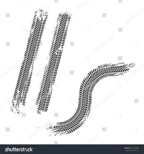 Wheel Traces Brushed Marks Vector Illustration Stock Vector Royalty Free Shutterstock