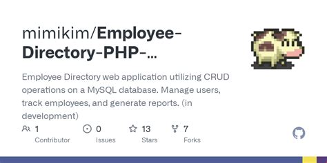 Github Mimikim Employee Directory Php Application Employee Directory Web Application