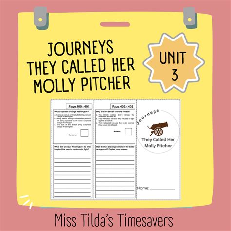 They Called Her Molly Pitcher Grade 5 Journeys Made By Teachers