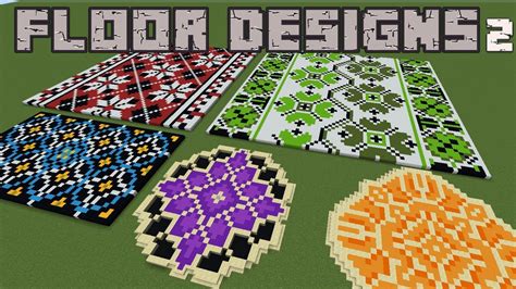 Minecraft 5 Giant Floor Designs Pt 2 Youtube