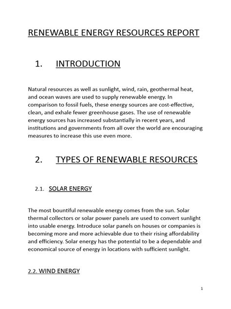 Ges Renewable Energy Resources Report Pdf Renewable Energy Energy
