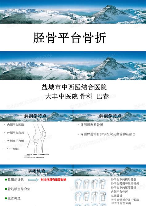 胫骨平台骨折PPT模板下载 编号qddorkez 熊猫办公