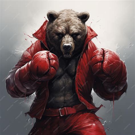 Premium Ai Image Boxing Bear