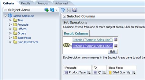 OBIEE In IL OBIEE Calculation Between Results Of A Union