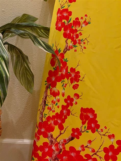 Yellow Ao Dai Vietnamese Ao Dai Lua My In 3d With Pants Free Etsy