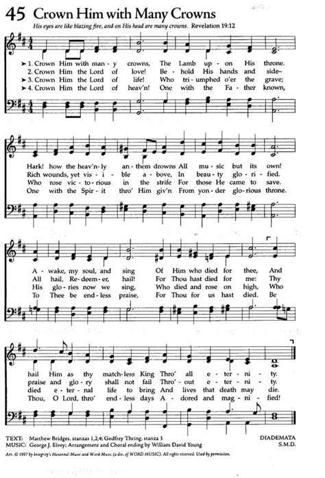 Crown Him With Many Crowns Lyrics
