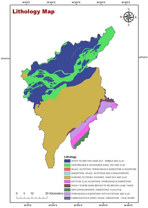 Lithology Map Of Jorhat Region Depicting Ten Classes Source Bhukosh