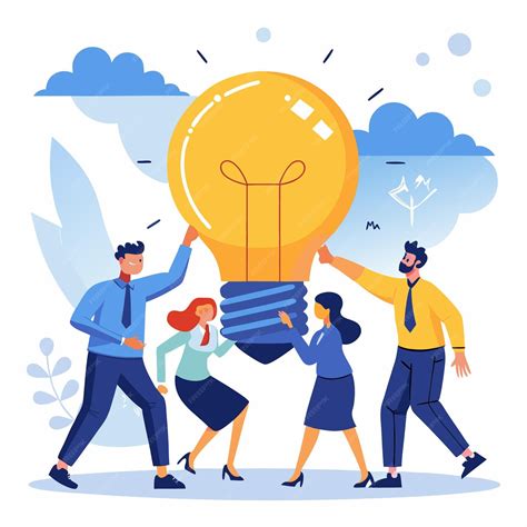 Teamwork Sparks Innovation Collaboration To Achieve Brilliance Premium Ai Generated Vector