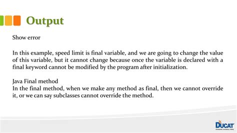 Ppt Java Final Keyword Powerpoint Presentation Free Download Id