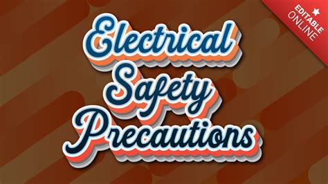 Electrical Safety Precautions Text Effect Generator