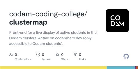 Github Codam Coding Collegeclustermap Front End For A Live Display