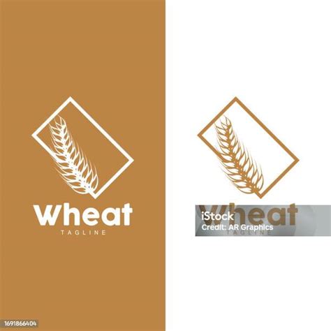 Logo De Blé Modèle Dillustration Simple De Conception De Grain Vecteurs