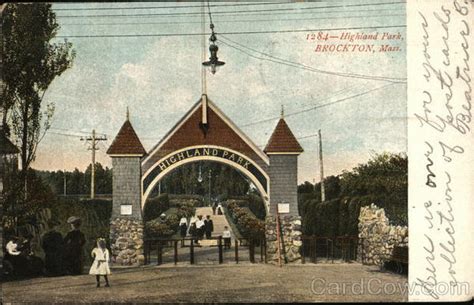Highland Park Brockton Ma Postcard