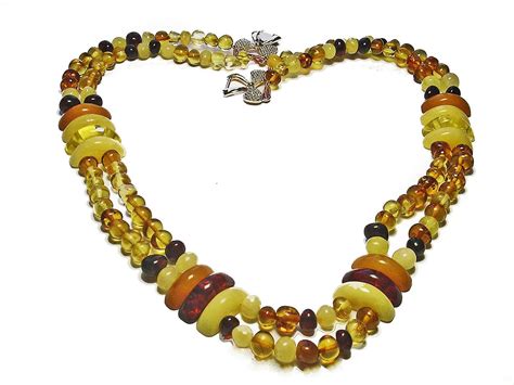 Baltic Amber Bead Necklace Multiple Colors And Shapes Collar Etsy