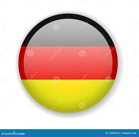 Germany Flag Round Bright Icon On A White Background Stock