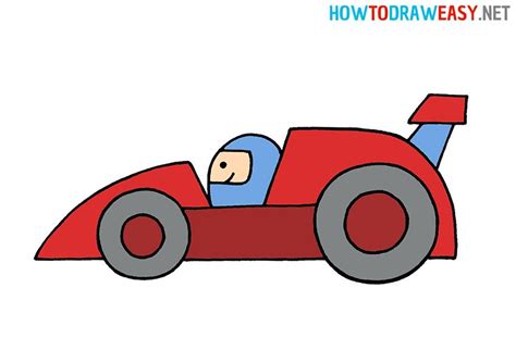 Cartoon Race Car Drawing